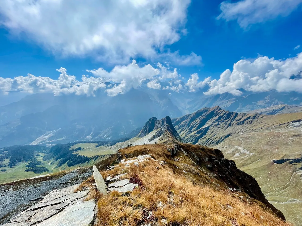 Hiking the Ridge after Ridge. Beyond the Pir Panjal Himalayan Range...