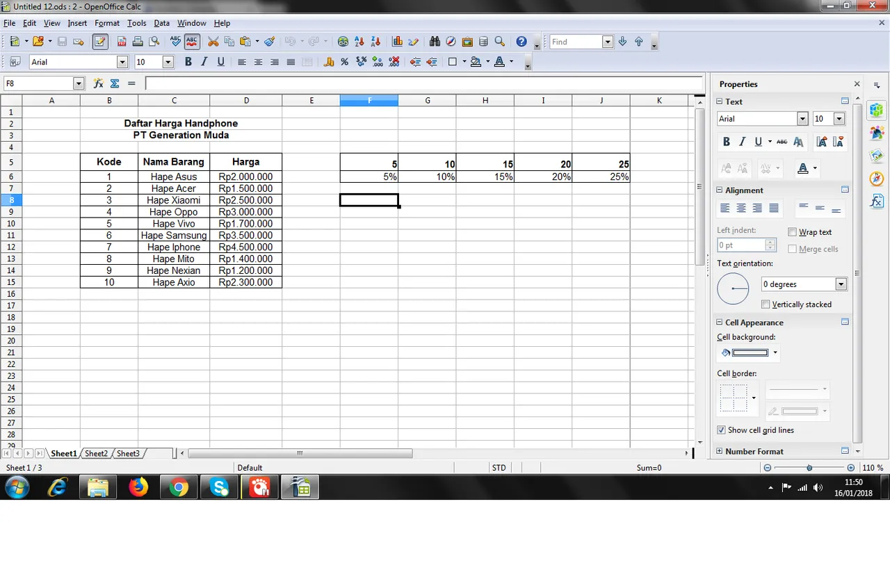 Apache OpenOffice - Tutorial creates tables with VLOOKUP, HLOOKUP,