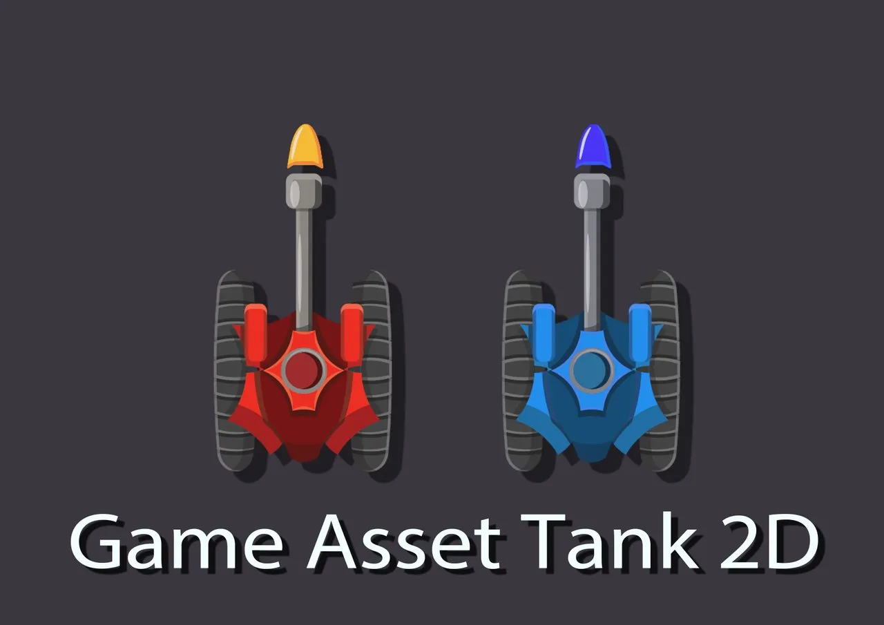 Game asset tank character for 2D Tanks