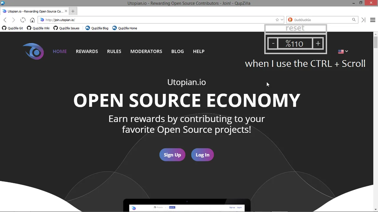 CTRL+Scroll Image Suggestion for QupZilla Browser