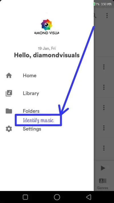 Addition of "Identify Music" Feature on Retro Music Player.