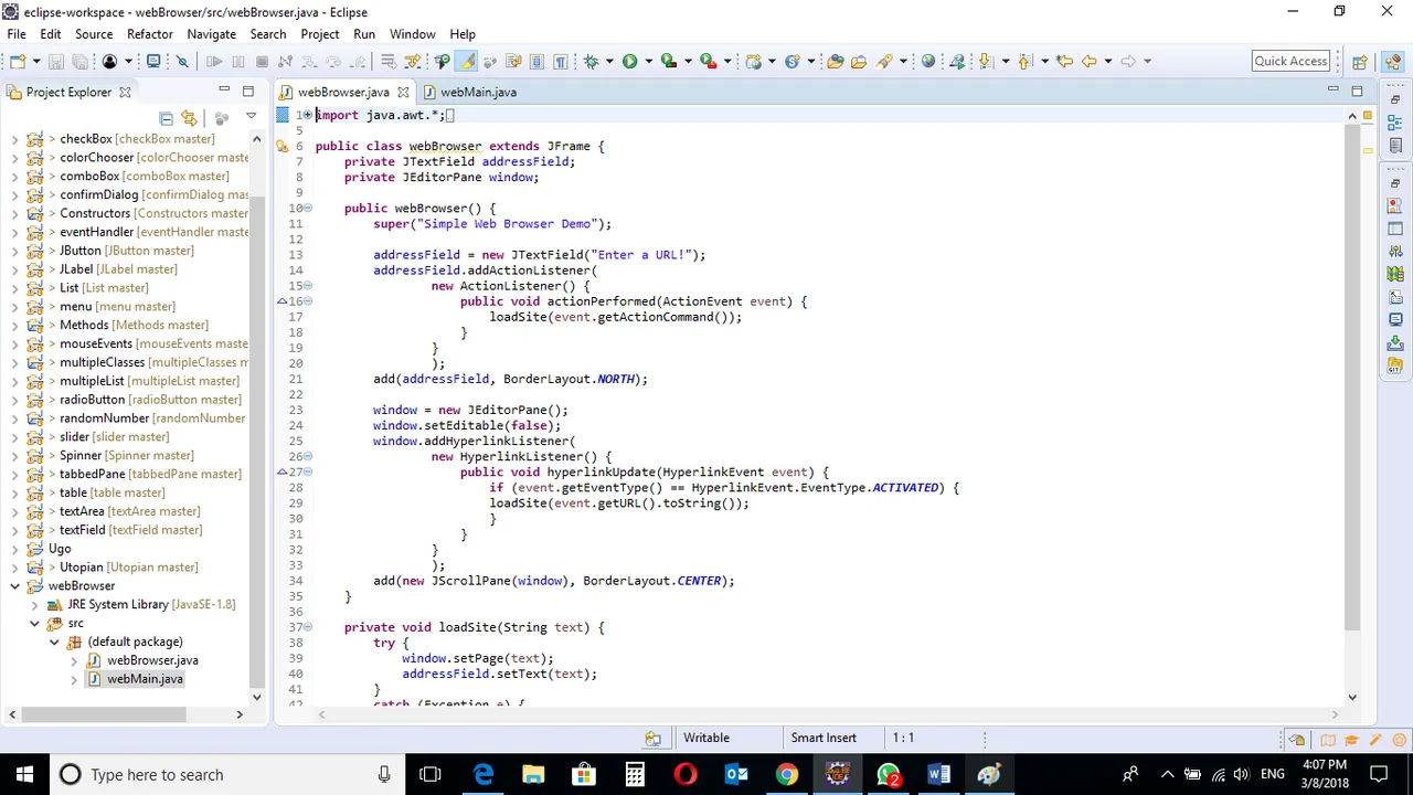 Creating a Basic Web Browser Using Eclipse IDE