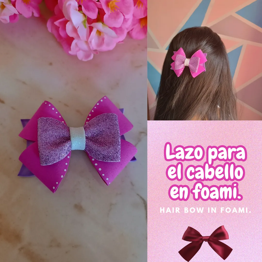 ¡Creando desde casa! Bello lazo en foami ideal para obsequiar. 🎀