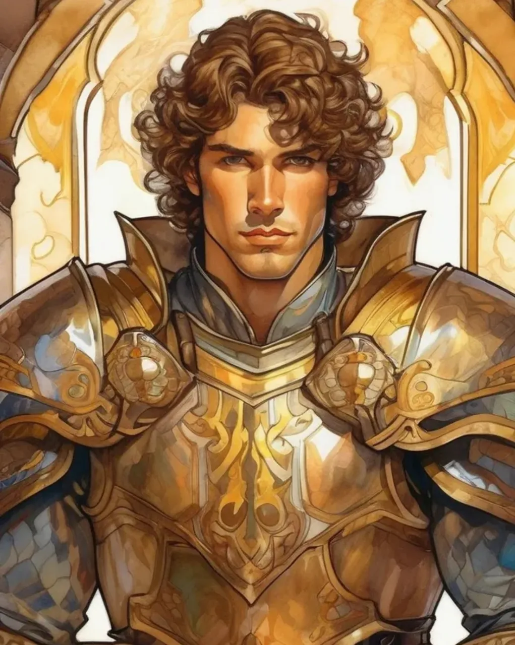 🪄 Cosmic Créations : Golden Handsome male paladin.