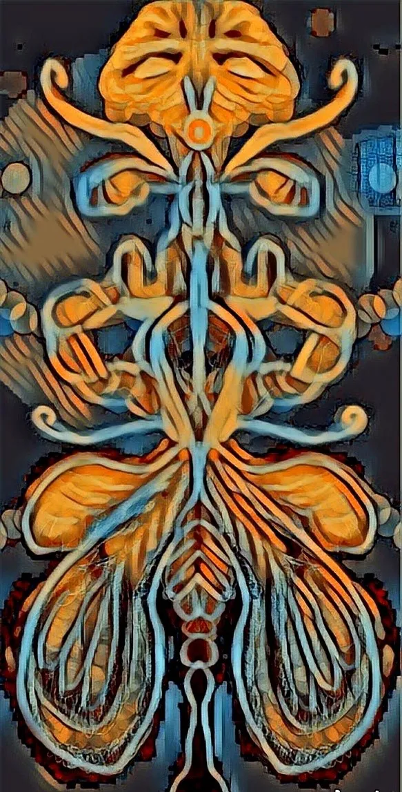 Alien from the 5th dimension: Digital Art with a short Story