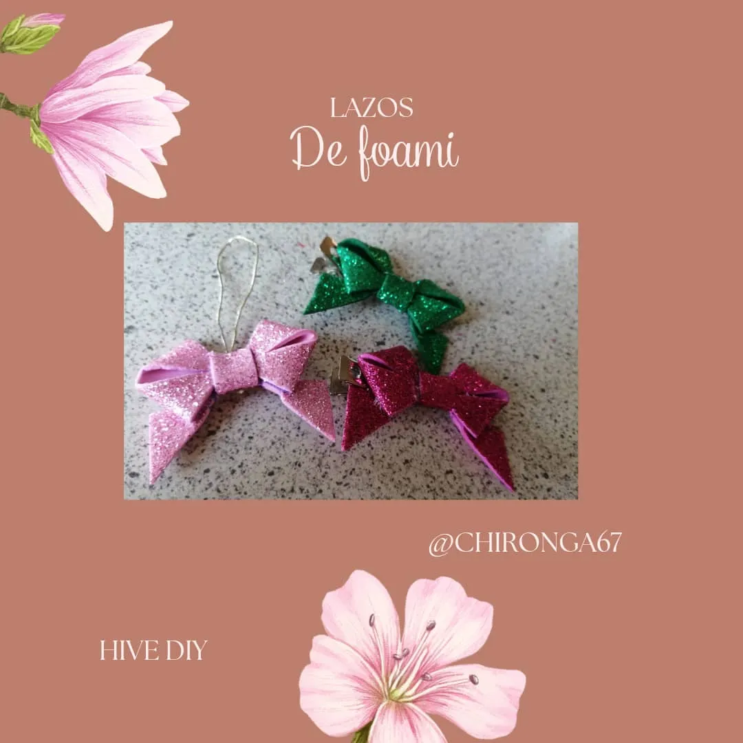 🎀Lazos hechos de foami🎀[Esp-Eng]