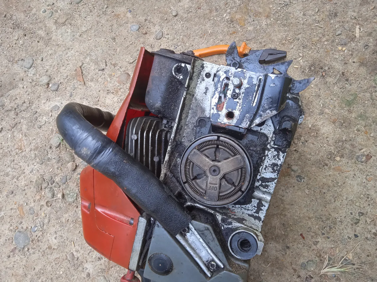 Repairing a broken chainsaw