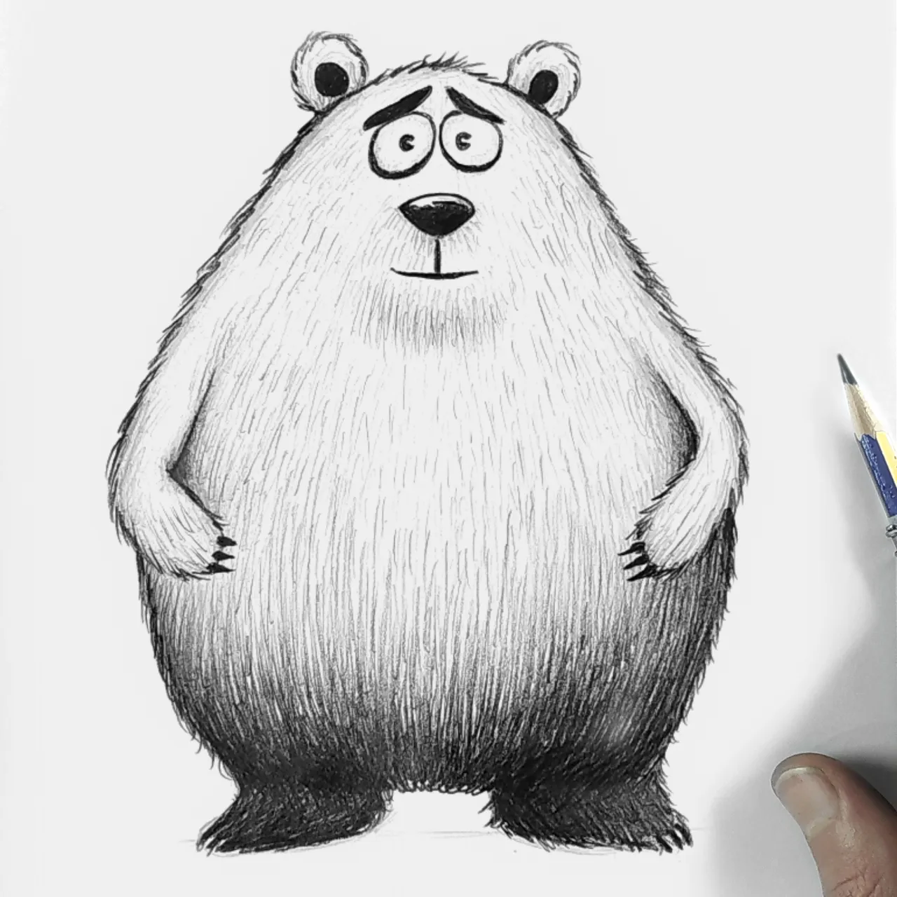 Bear drawing tutorial +video