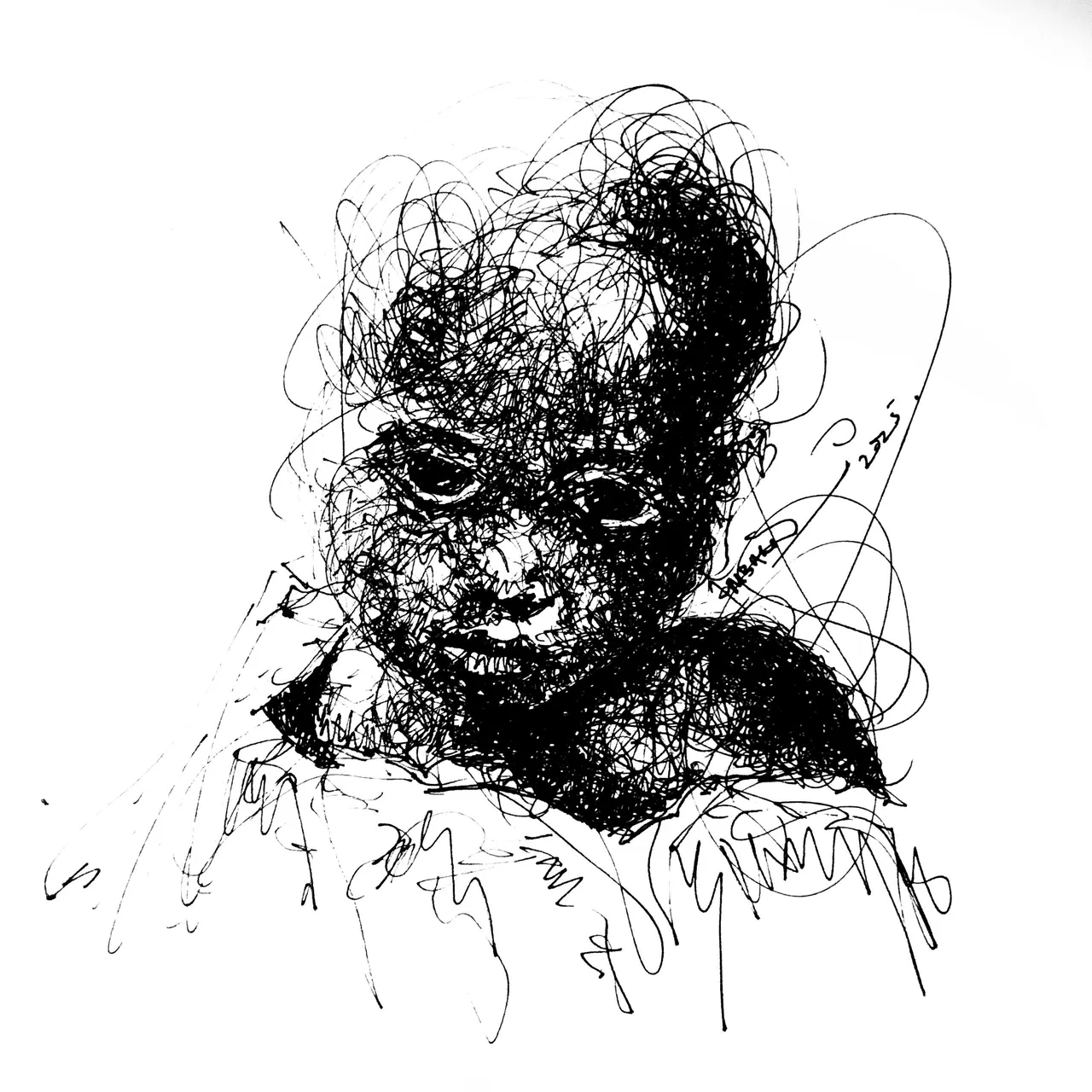 In Her Eyes - (Scribble Drawing).