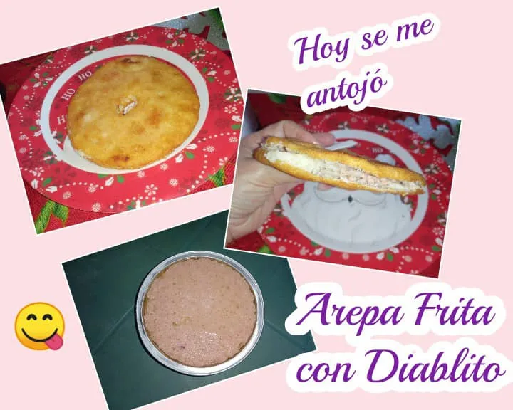 [ESP-ENG] Hoy se me antojó, Arepa Frita con Diablito 😋/Today I was...