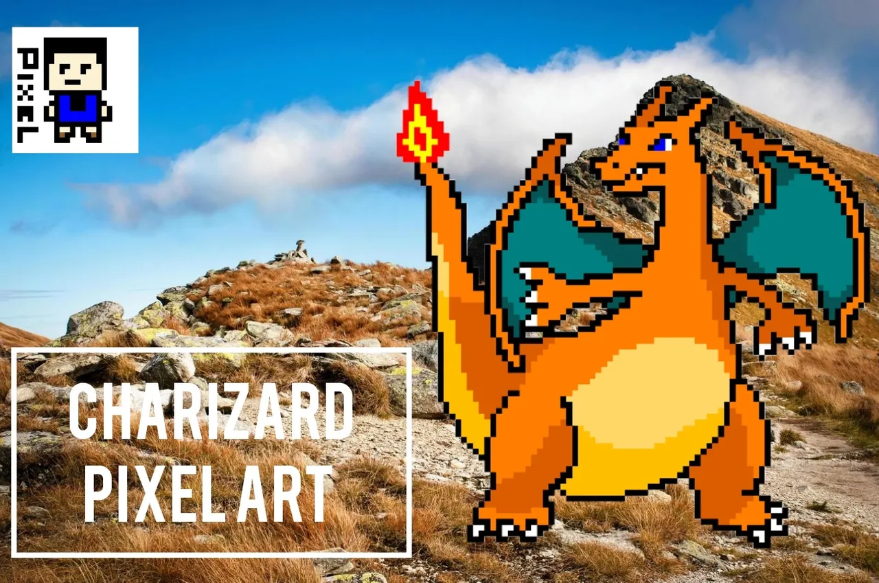 Charizard / Pokémon Pixel Art, paso a paso [Esp/Eng]