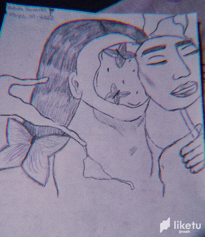 Dibujo: Detrás de un rostro | Drawing: Behind a face 🎨 ️