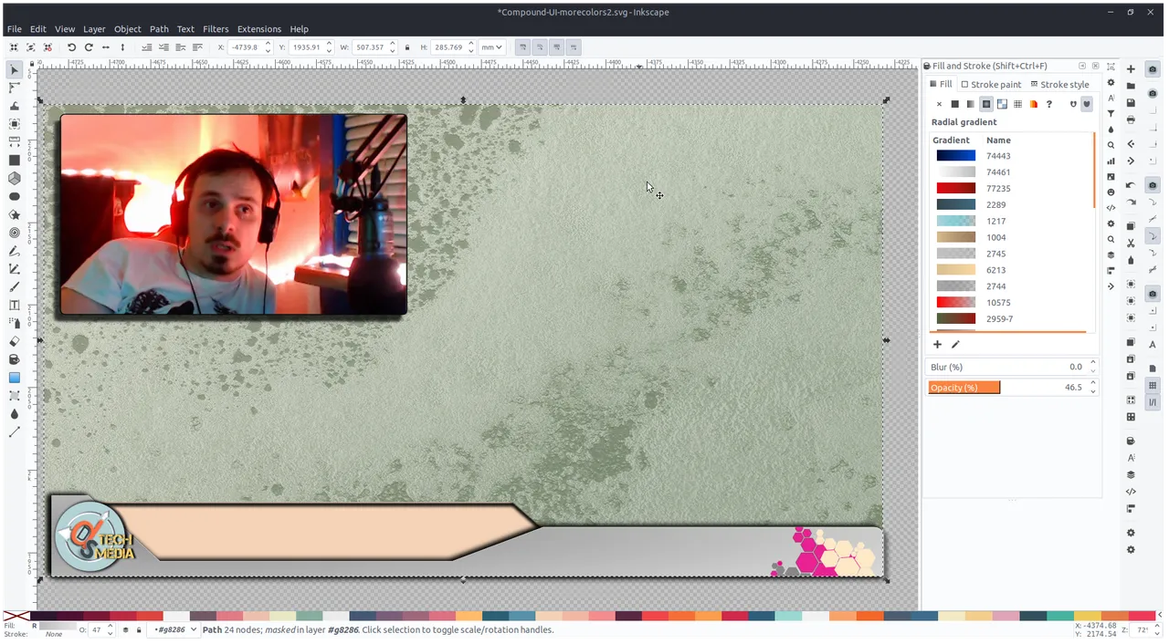 OBS-Studio Scene Layout Design in Inkscape
