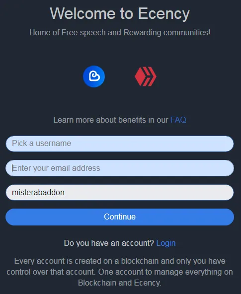 Guide To Free Hive Account Signup With Ecency