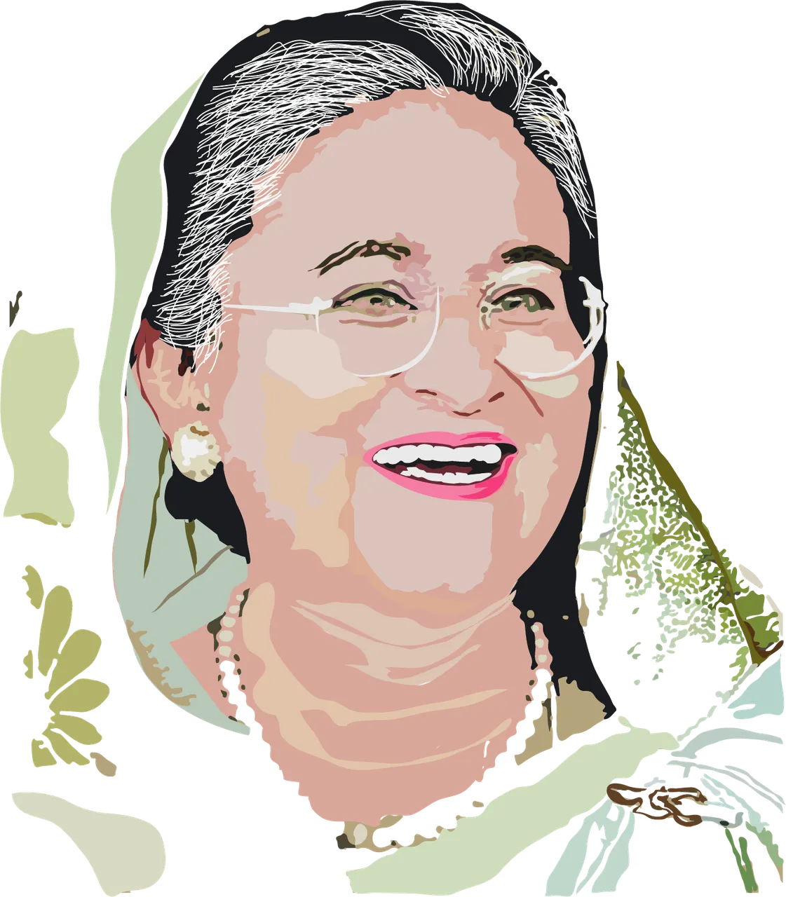 Digital portrait of our Honorable Prime Minister Sheikh Hasina