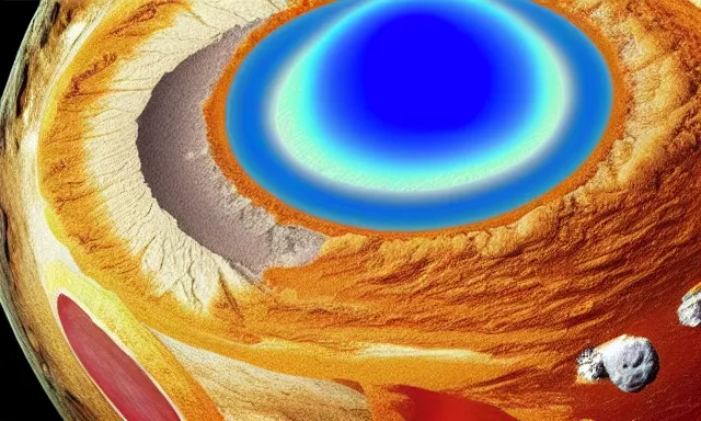 The innermost core of the planet.