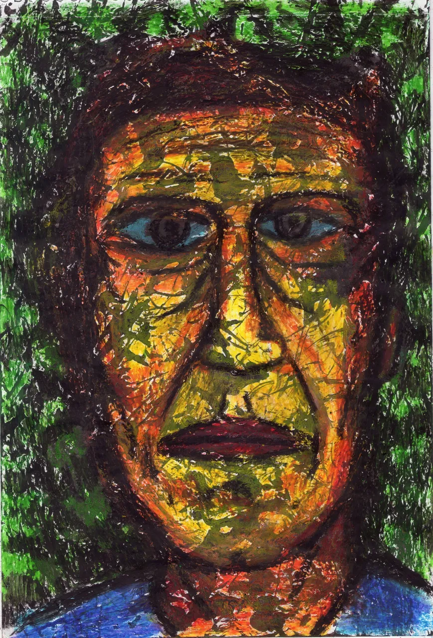 Badly concealed grief turning into despair / Original PAINting