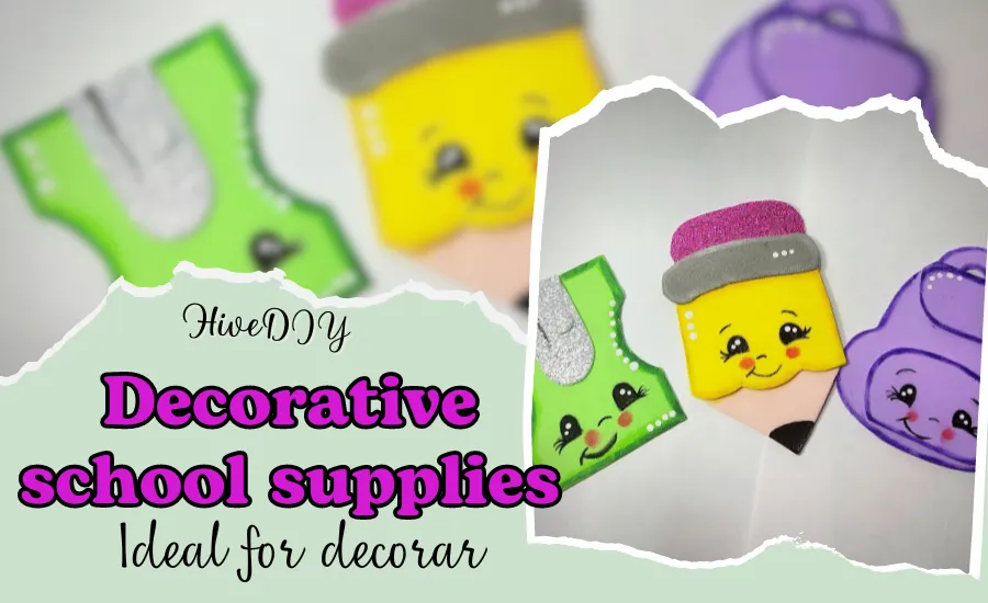 (ESP-ENG) Útiles escolares decorativos: Ideales para decorar ️🎒