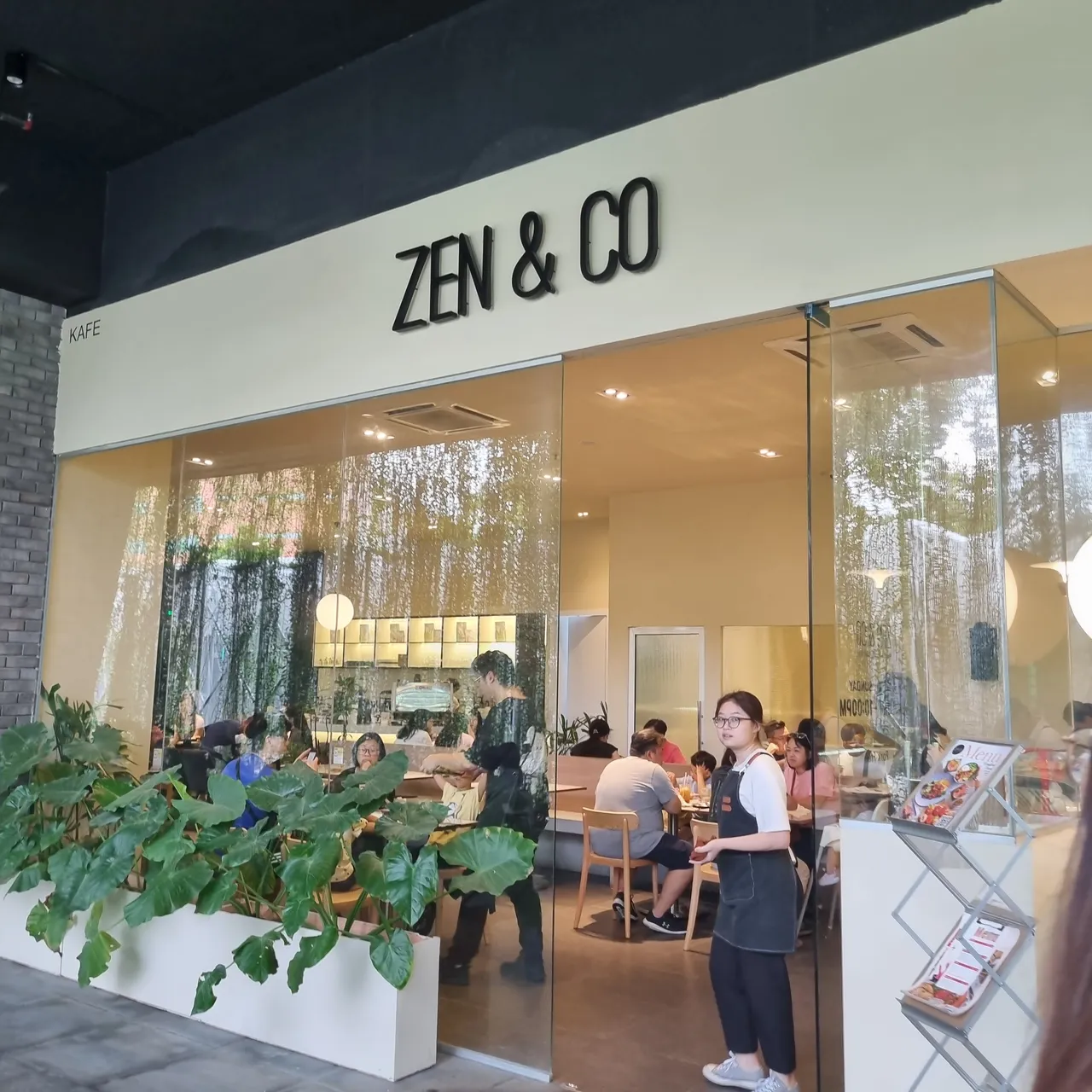 Eating at Zen X Belly!