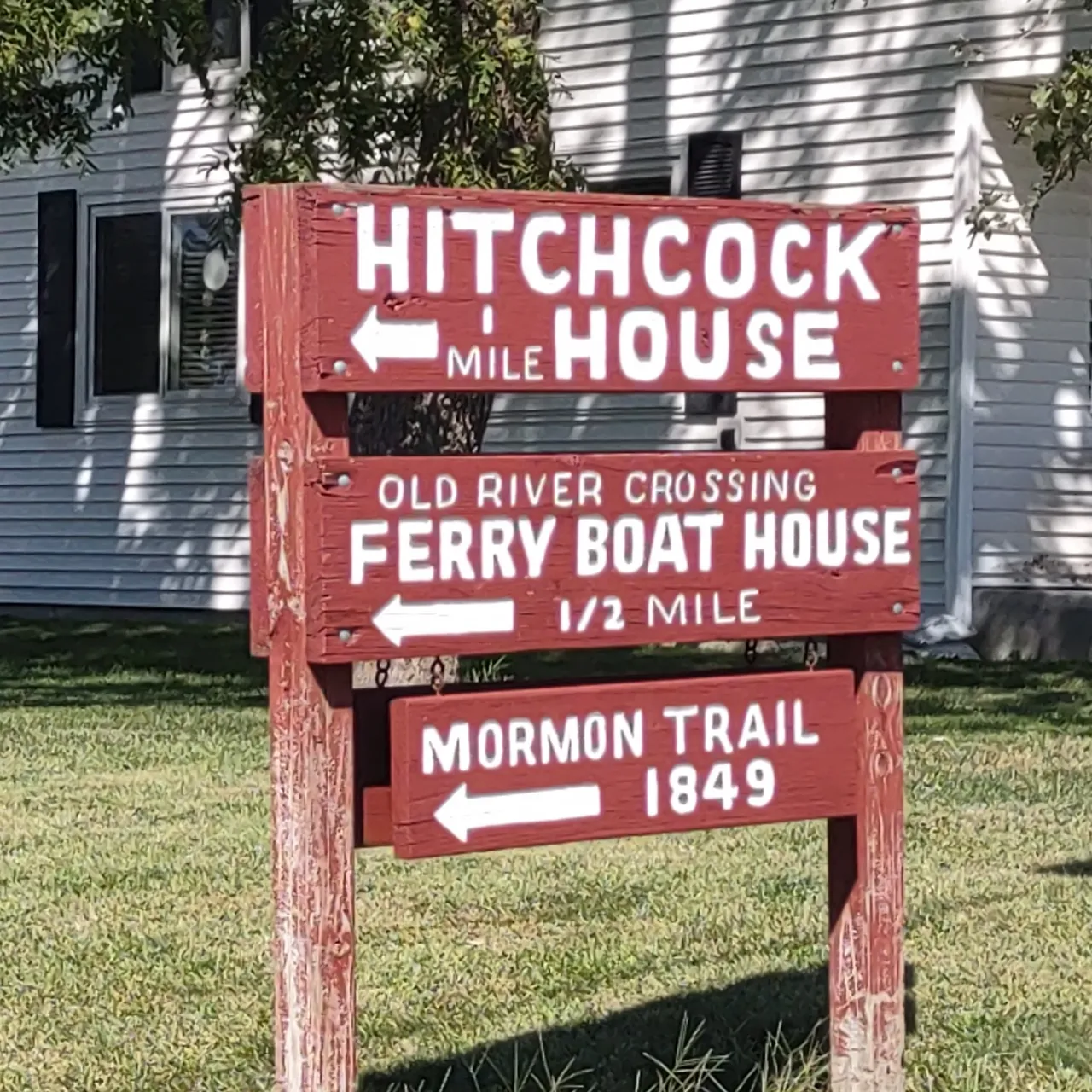 A Ferry Boat House & Another House off the Mormon Trail