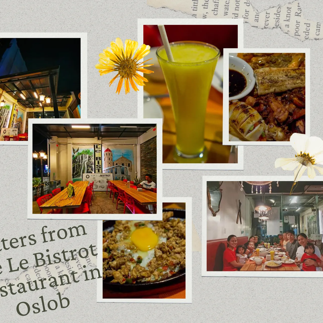 Platters From The Le Bistrot Restaurant In Oslob