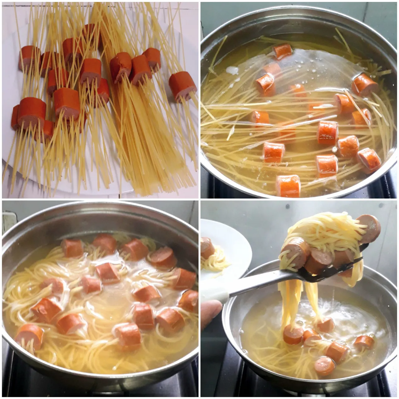 SPAGHETTI STRUNG ON SAUSAGES [ESP/ING]