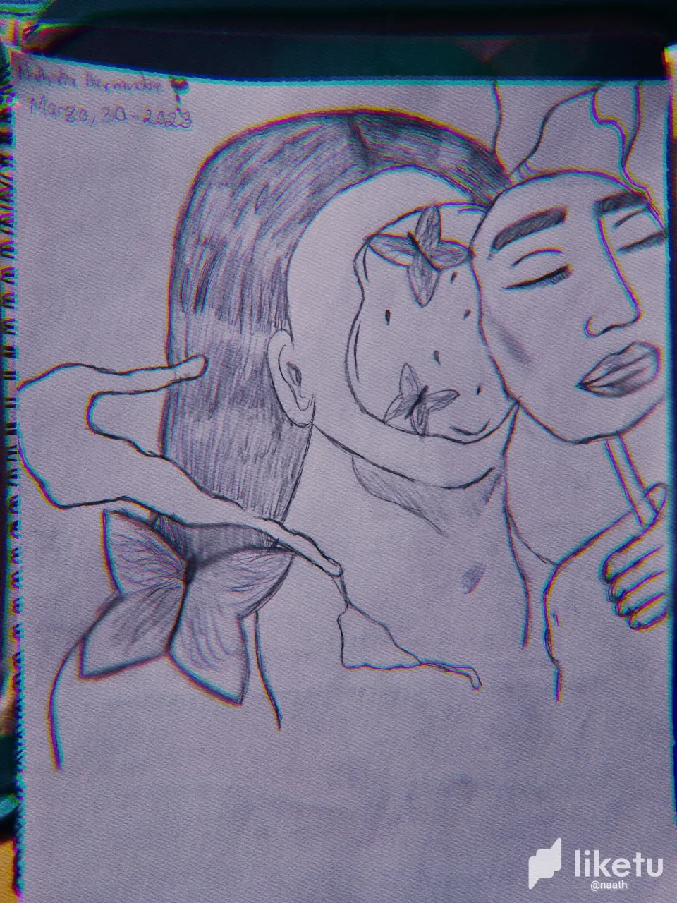 Dibujo: Detrás de un rostro | Drawing: Behind a face 🎨 ️