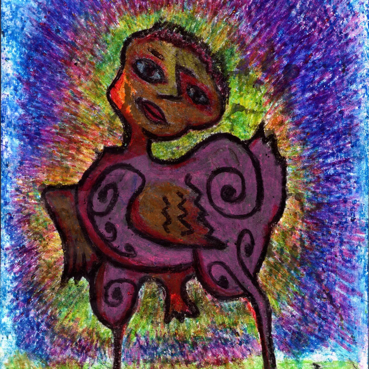 Miracle bird. \\\ Original drawing.