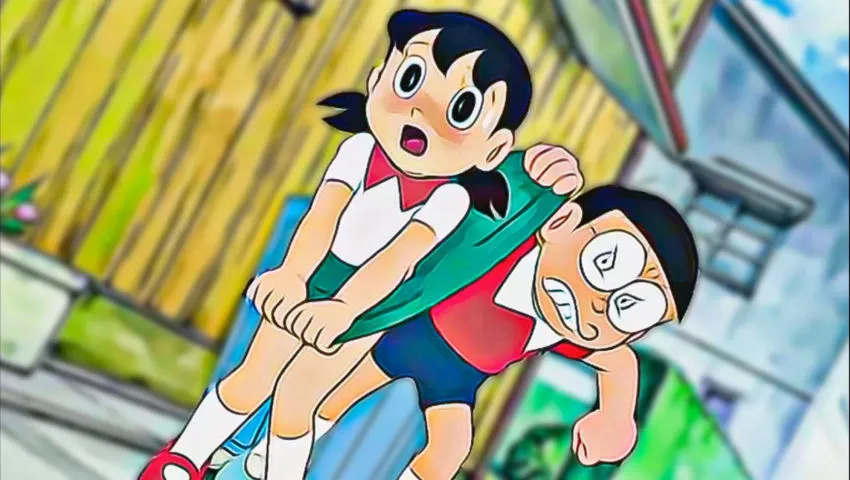 Doraemon Cartoon Flipbook #181 | Angry Nobita Lifts Shizuka Skirt F...