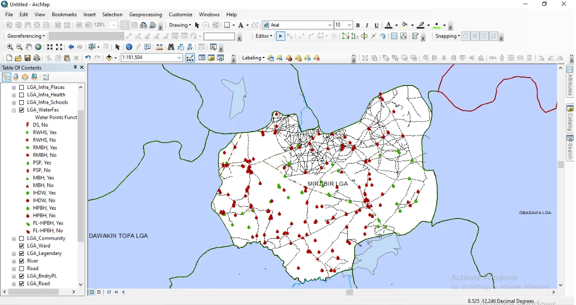 FACILITY MAPPING USING ARCGIS