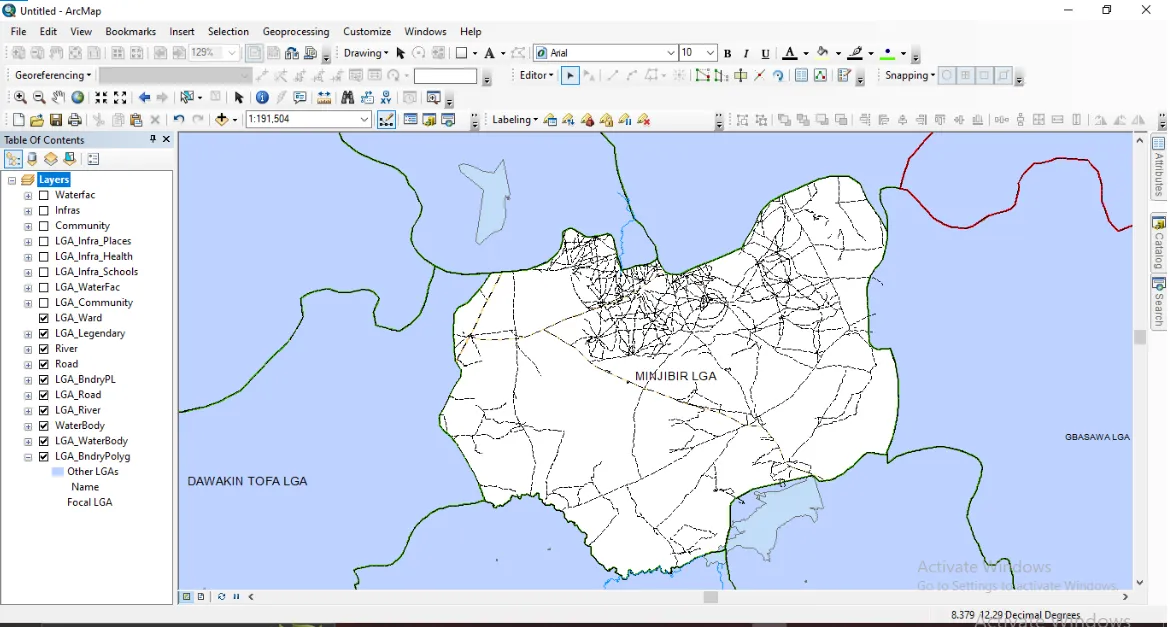 FACILITY MAPPING USING ARCGIS
