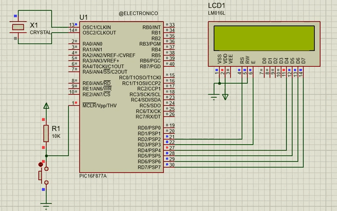 Driving an LCD with PIC16F877A EN/ES