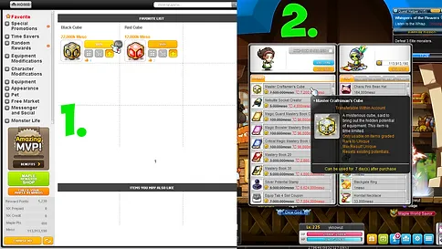 Maplestory Reboot: Cubing AbsoLab Shoulder