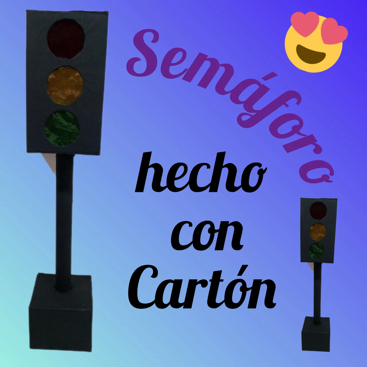 Semáforo hecho con Cartón | Traffic light made with cardboard