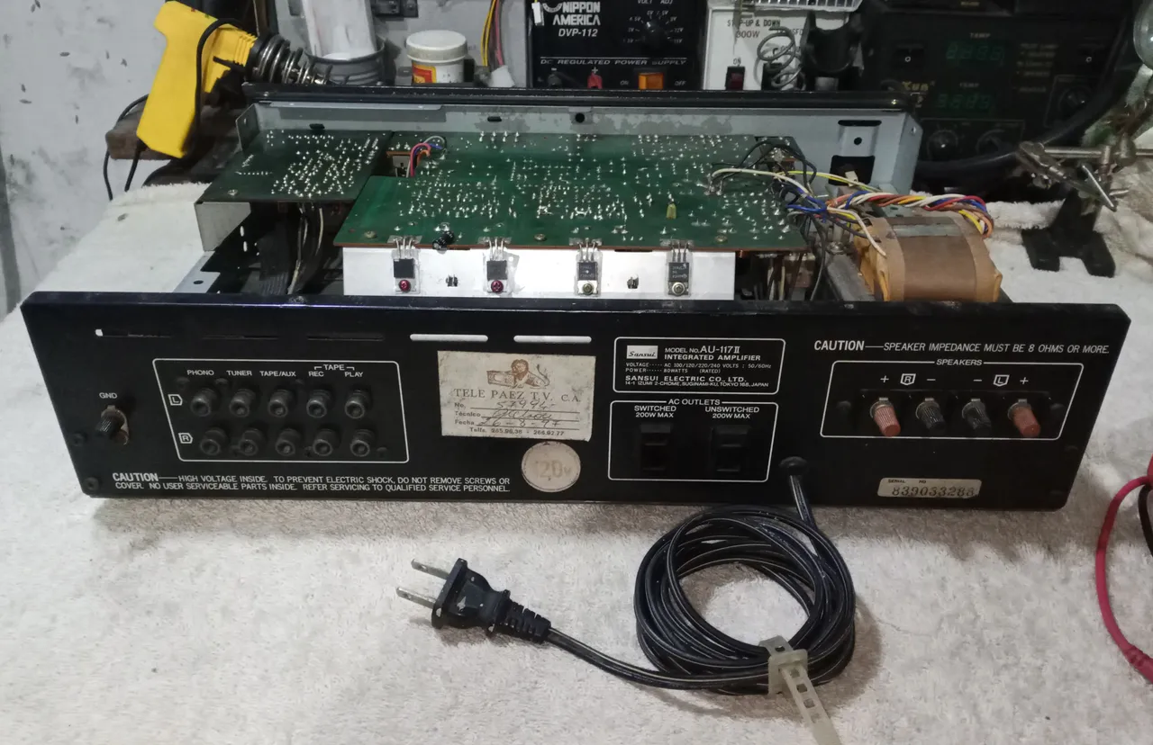 Restoration of Sansui 80 Watt amplifier [Eng + Spa]