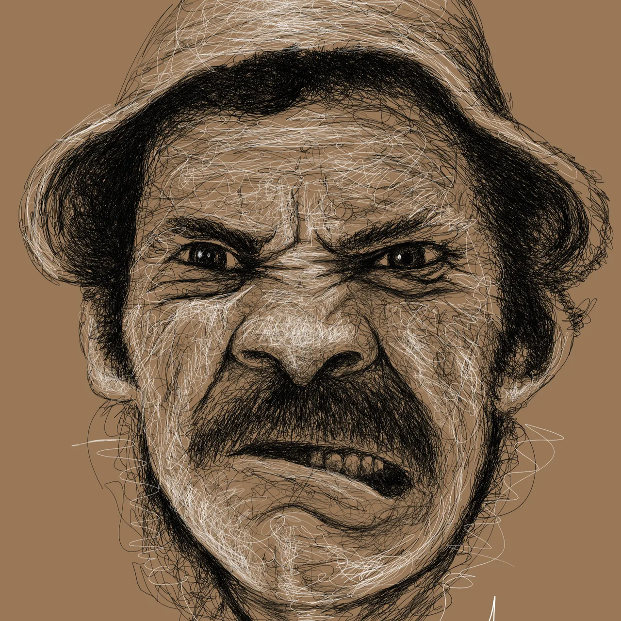 Angry Don Ramon - New Scribble Drawing