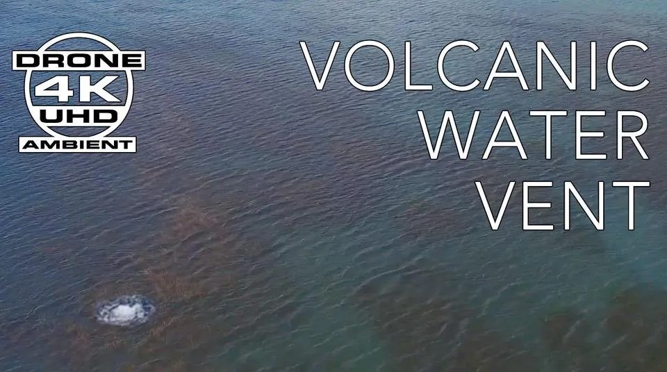 DRONE - Volcanic Vent in Reloncavi, Chile - 4K UHD