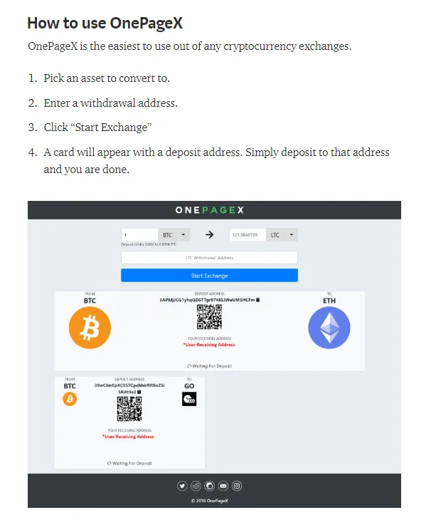 OnePageX: This Is The Simplest Cryptocurrency Exchange Platform In ...