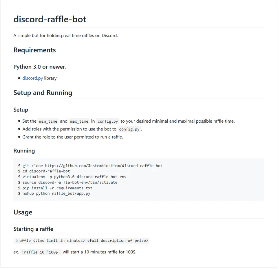 Adding SQLite support & reroll functionality to the Discord Raffle ...