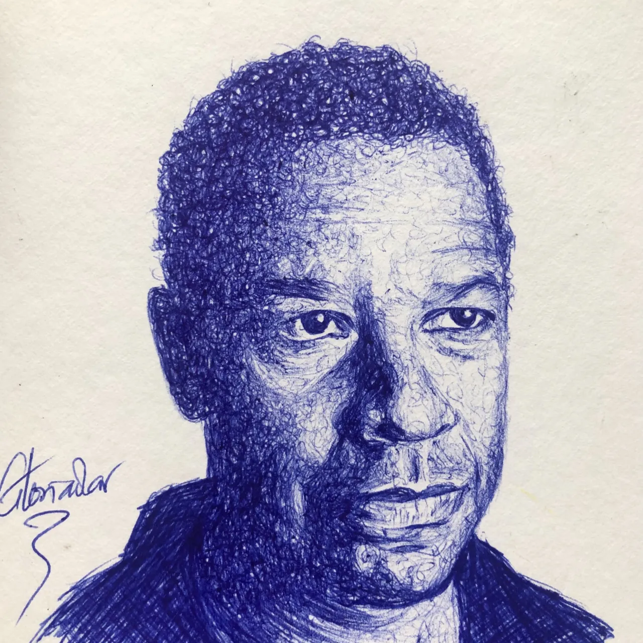 New drawing: Denzel Washington.