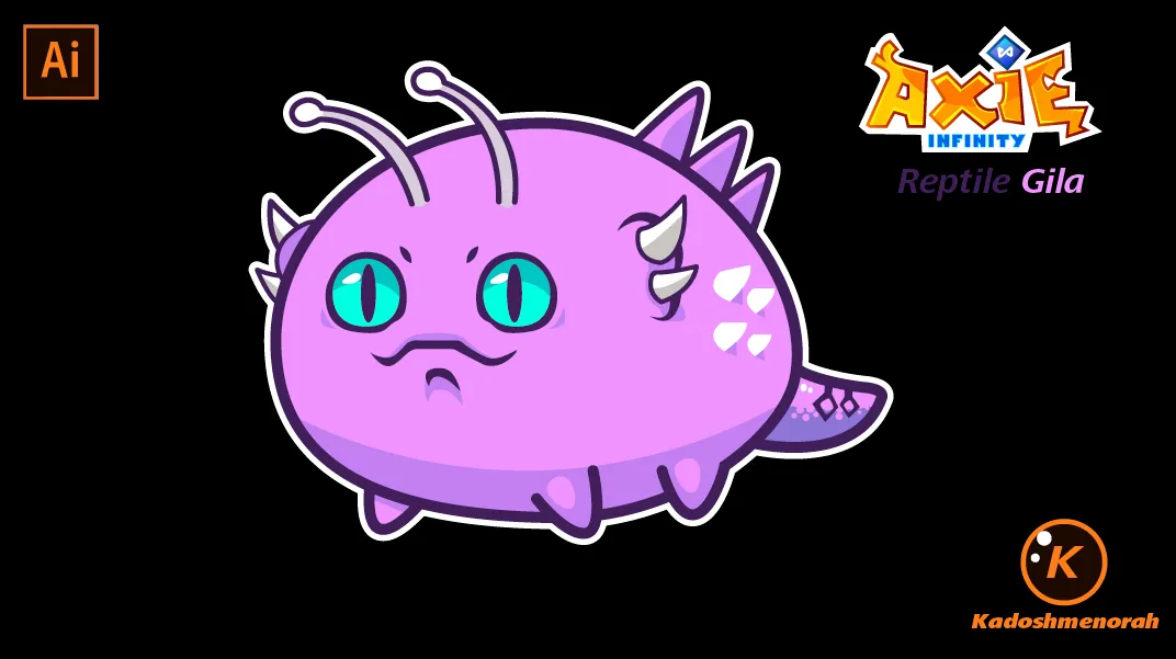 AXIE ART: DRAWING GILA, A REPTILE AXIE│ARTE AXIE: DIBUJANDO A GILA,...