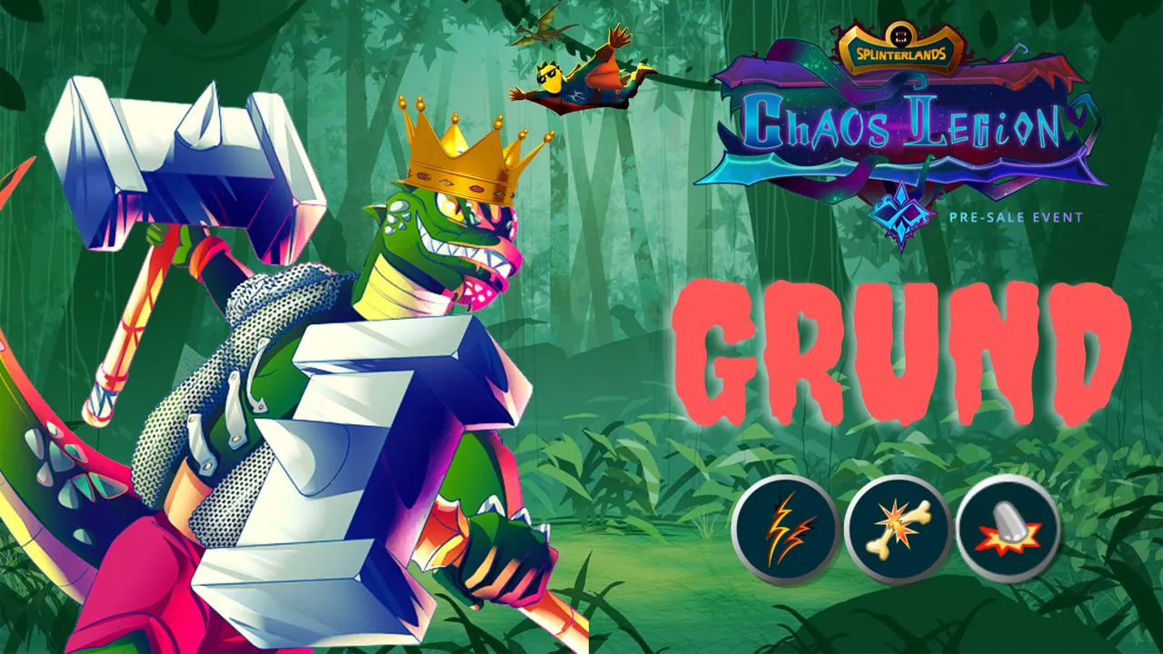 4 consecutive kills with this new Splinterlands Giant - GRUND