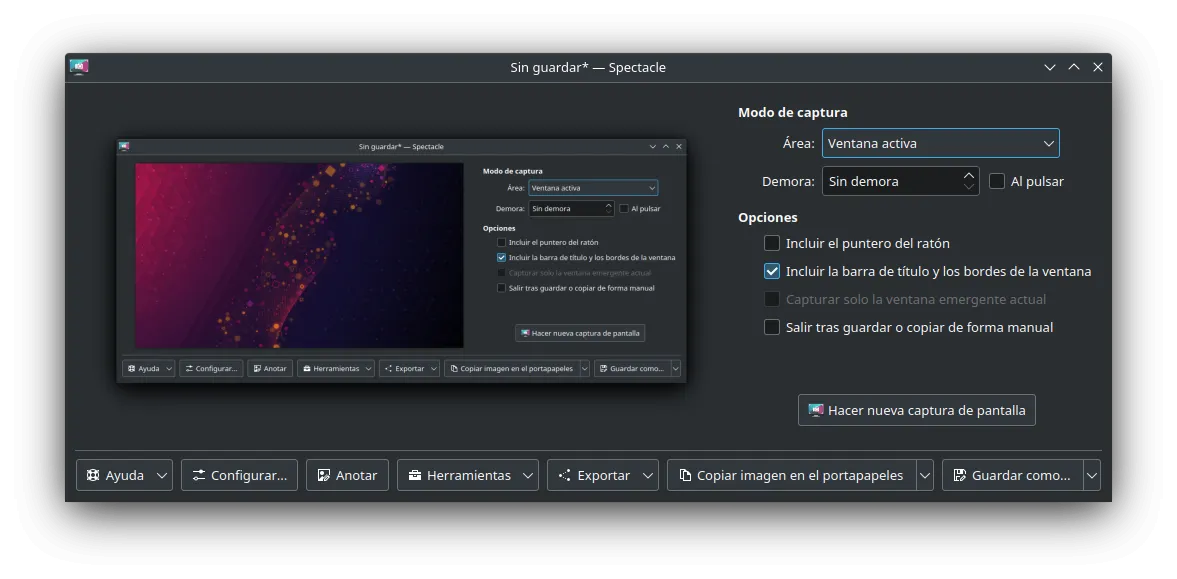 Spectacle - La aplicación de GNU/Linux que lo tiene todo para captu...