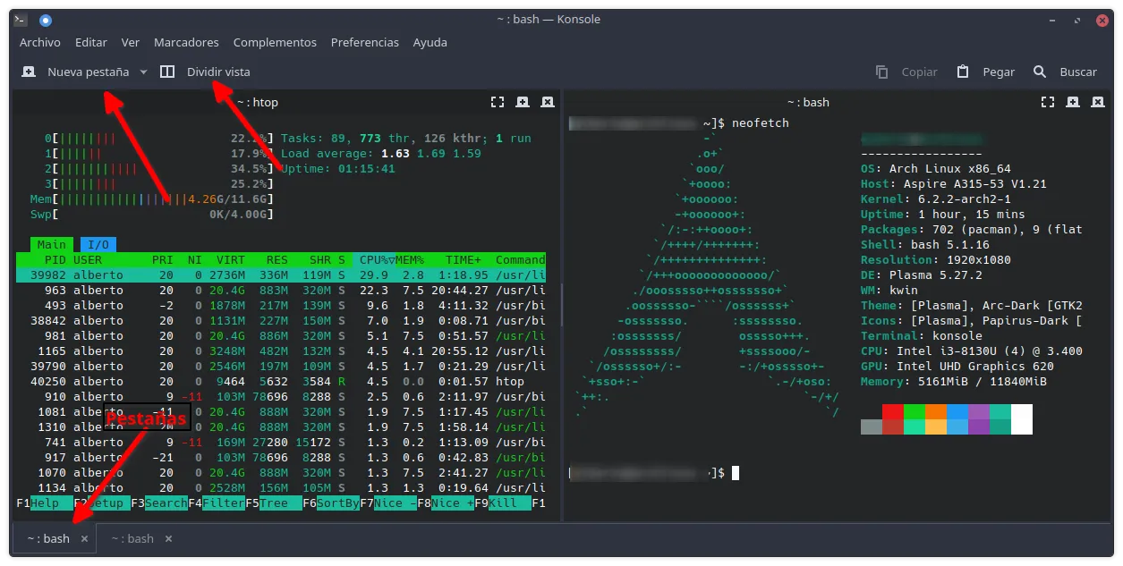Konsole - El emulador de terminal de GNU/Linux que lo tiene todo