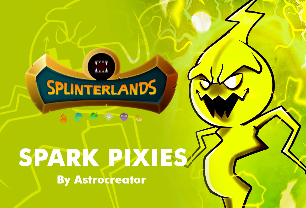 I draw Splinterland's Spark Pixies in my own style (ENG/ITA)
