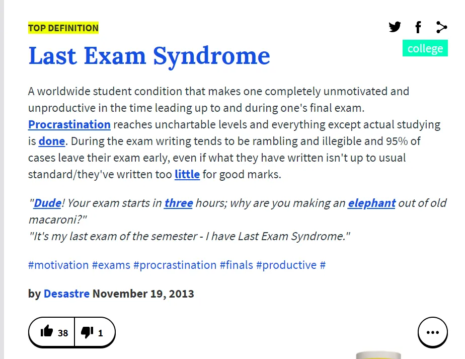 Last Exam Paper Syndrome!