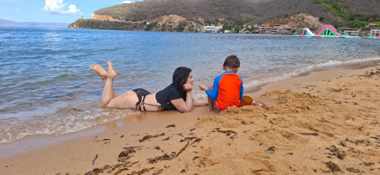 A day of beach, sun and lots of sand to enjoy.