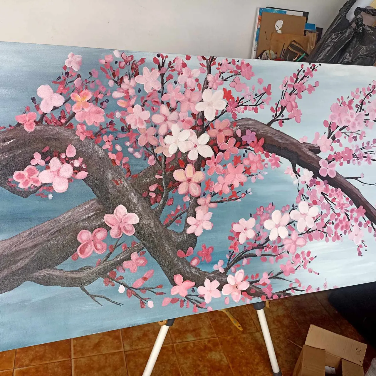 Sakura Tree Painting - A Fusion of the Elements CONTEST (Water, Ear...