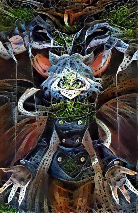 Pitou the Puppet from Hunter X Hunter - Deep Dreamified, 2 Variatio...