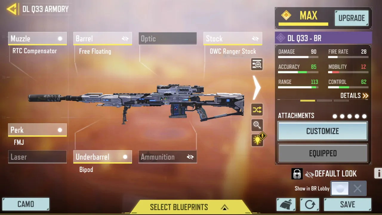 COD MOBILE: DL Q33 ATTACHMENTS (MULTIPLAYER-BATTLE ROYALE)